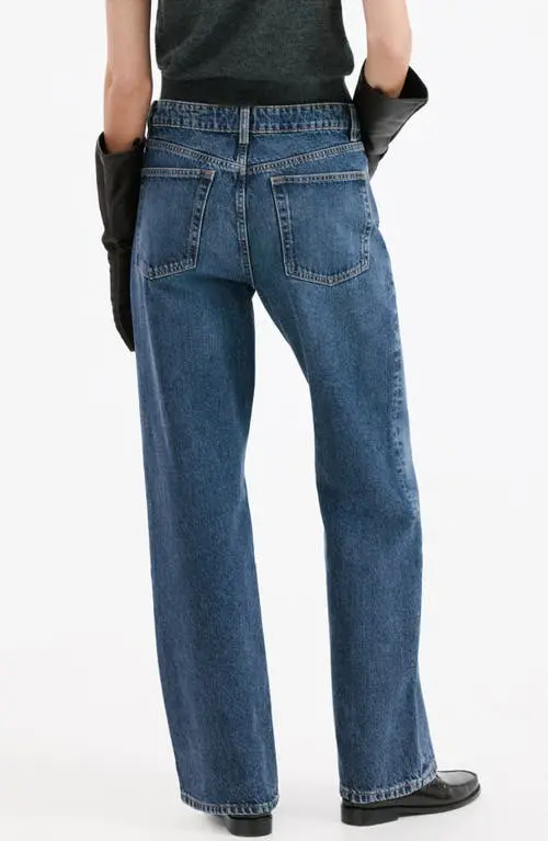 Mango River Straight Leg Nonstretch Jeans - Dark Blue