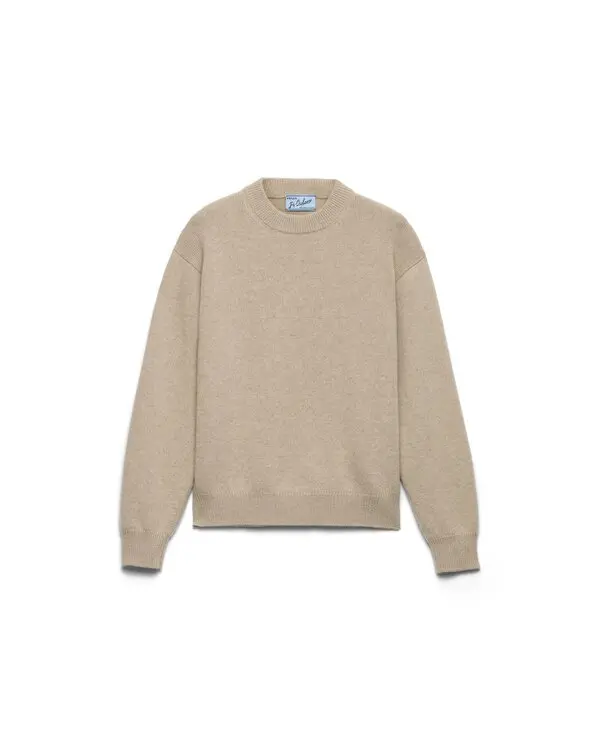 Prada Re-cashmere Crew-neck Sweater - Neutral