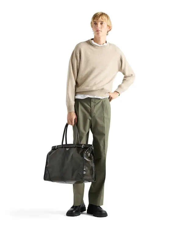 Prada Re-cashmere Crew-neck Sweater - Neutral