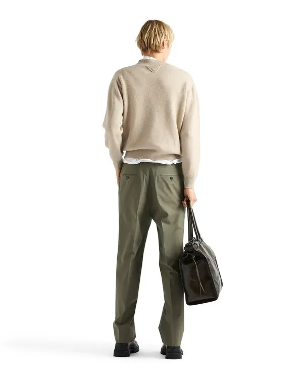 Prada Re-cashmere Crew-neck Sweater - Neutral