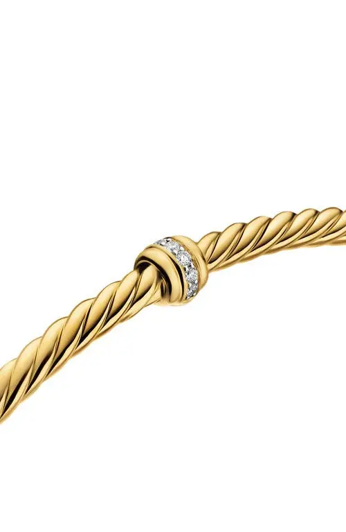 David Yurman 18k Cablespira® Diamond Cuff Bracelet