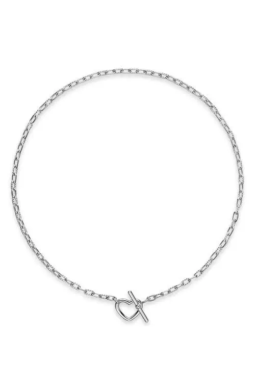 David Yurman Madison® Heart Toggle Chain Necklace - Silver Dome
