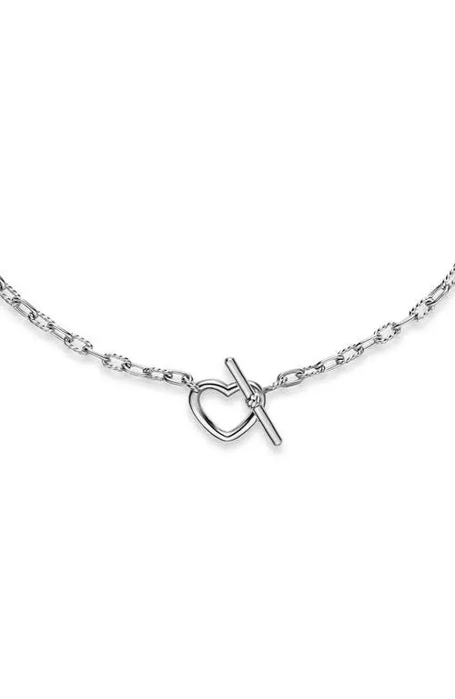 David Yurman Madison® Heart Toggle Chain Necklace - Silver Dome