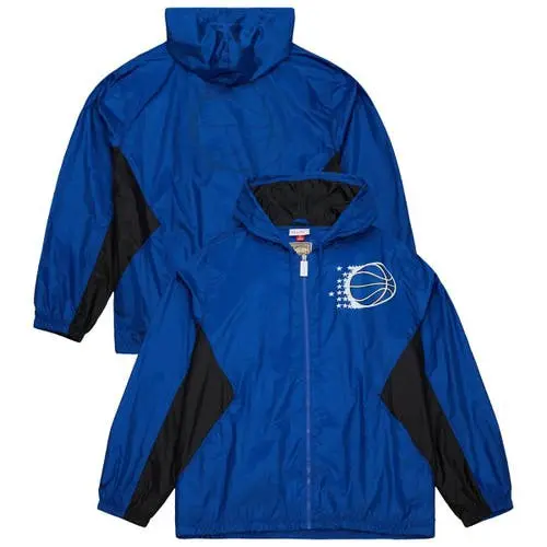 Mitchell & Ness Orlando Magic Playmaker Full-zip Hooded Windbreaker Jacket