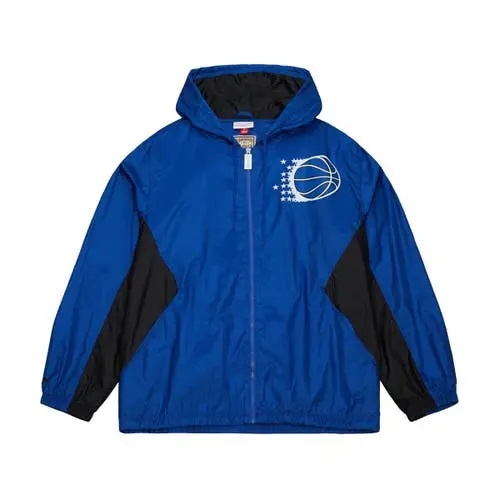 Mitchell & Ness Orlando Magic Playmaker Full-zip Hooded Windbreaker Jacket