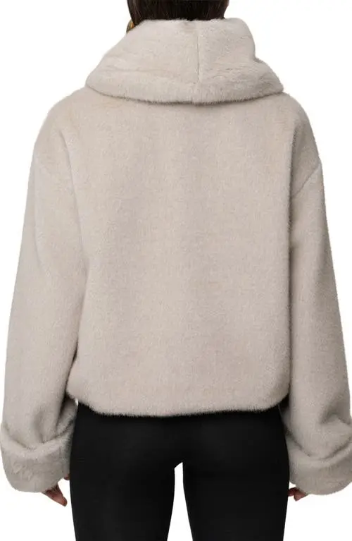 JLUXLABEL Faux Fur Turtleneck Pullover