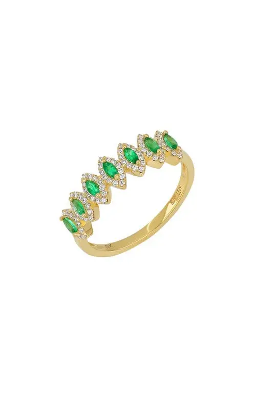 Bony Levy El Mar Marquise Emerald & Diamond Ring - 18k Yellow Gold