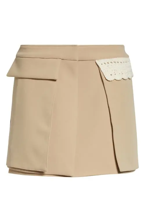 Stine Goya A-line Mini Skirt With Crochet Panel