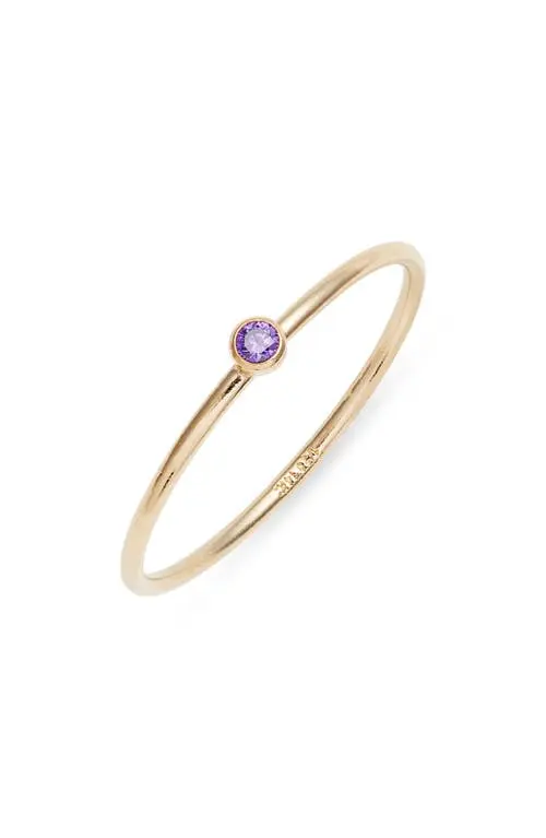 NASHELLE Birthstone-inspired Ring - February Gold
