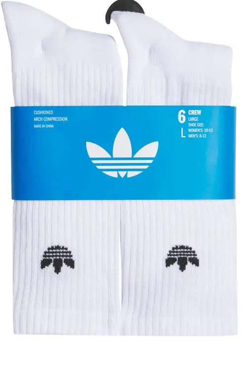Adidas Trefoil Performance Crew Socks 6-pack
