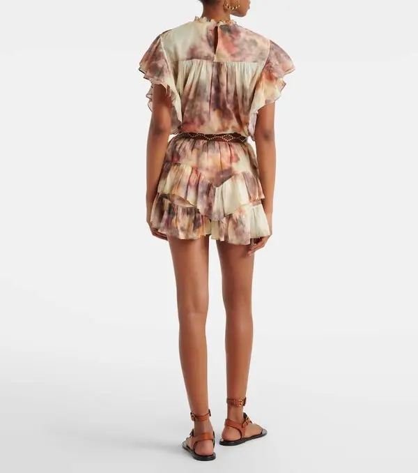 MARANT ETOILE Jocadia Printed Cotton Skort - Multicoloured