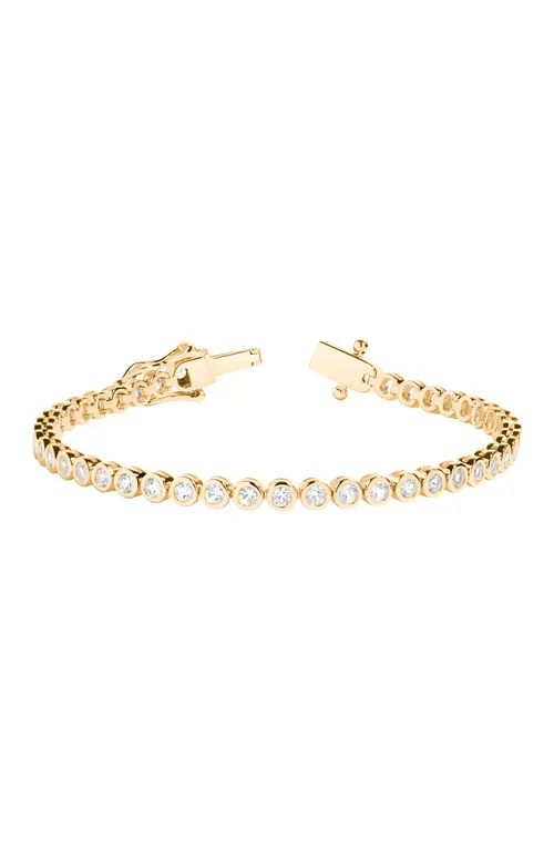 AURATE Lab Grown White Sapphire Tennis Bracelet - Yellow Vermeil