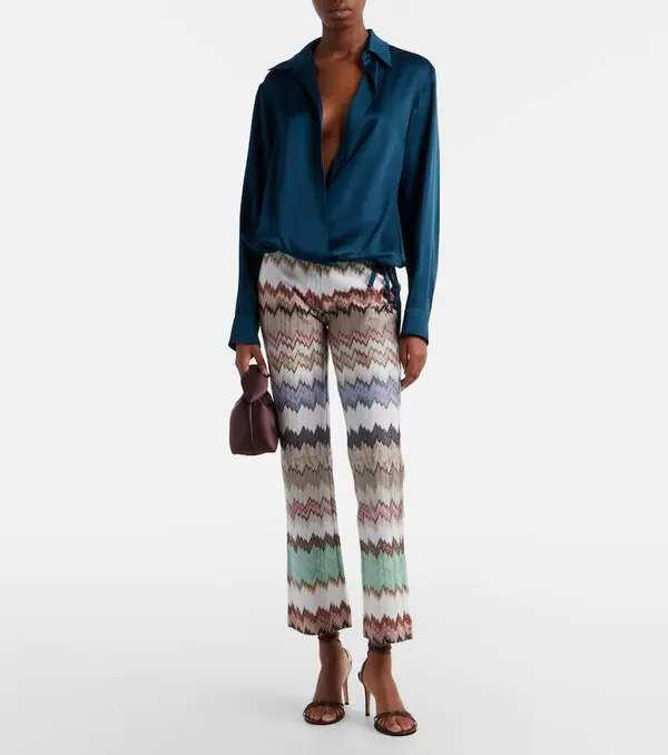 Missoni Zigzag Lame Cropped Pants