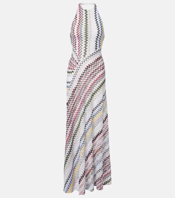 Missoni Zigzag Knitted Maxi Dress - Multicoloured