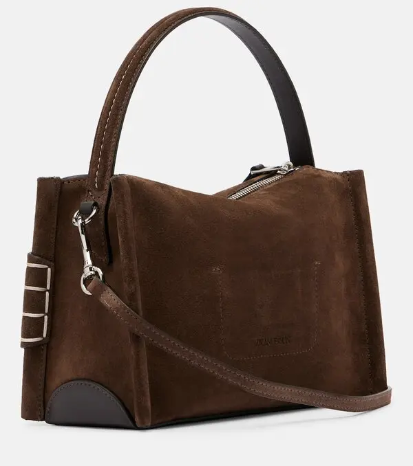 JW Anderson Small Suede Top-handle Bag - Brown