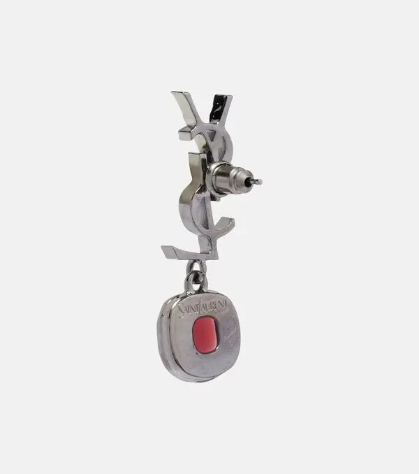 Saint Laurent Cassandre Embellished Drop Earrings
