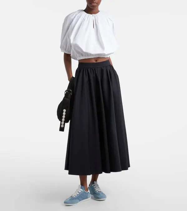 ROGER VIVIER Viv' Suede-trimmed Sneakers - Blue