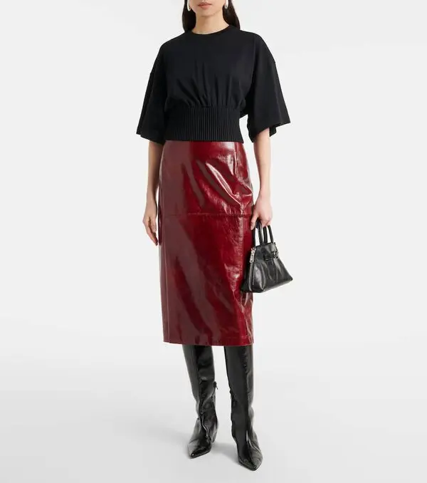 Sportmax Fosco Cotton Jersey Top - Black