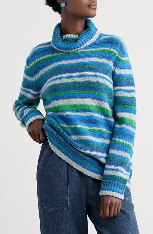 SEASALT CORNWALL Braque Stripe Turtleneck Sweater