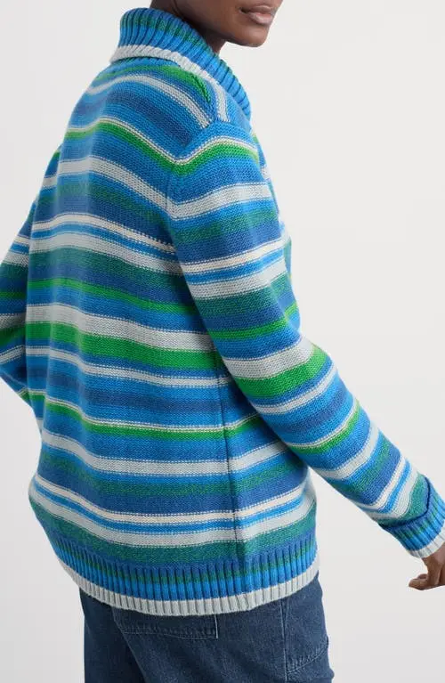 SEASALT CORNWALL Braque Stripe Turtleneck Sweater