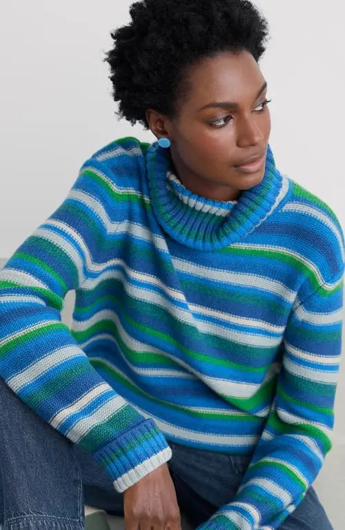 SEASALT CORNWALL Braque Stripe Turtleneck Sweater