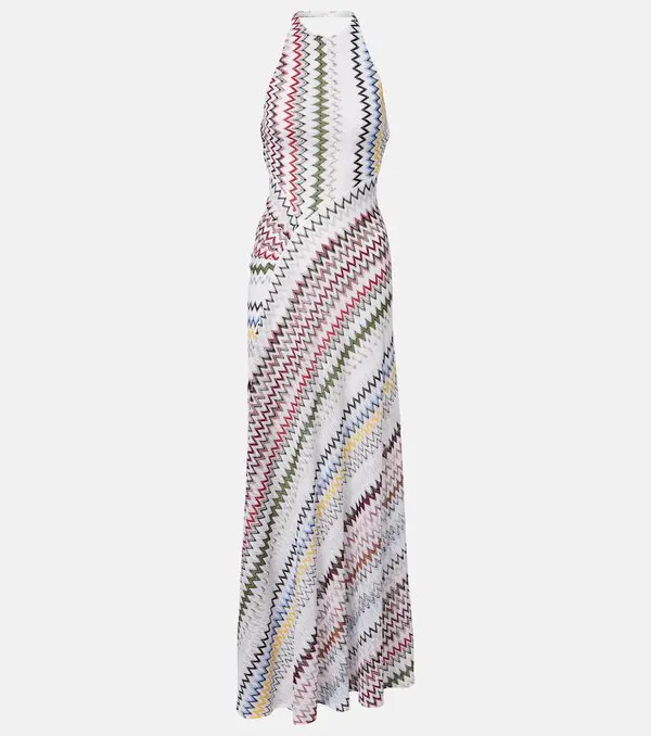 Missoni Zigzag Knitted Maxi Dress - Multicoloured