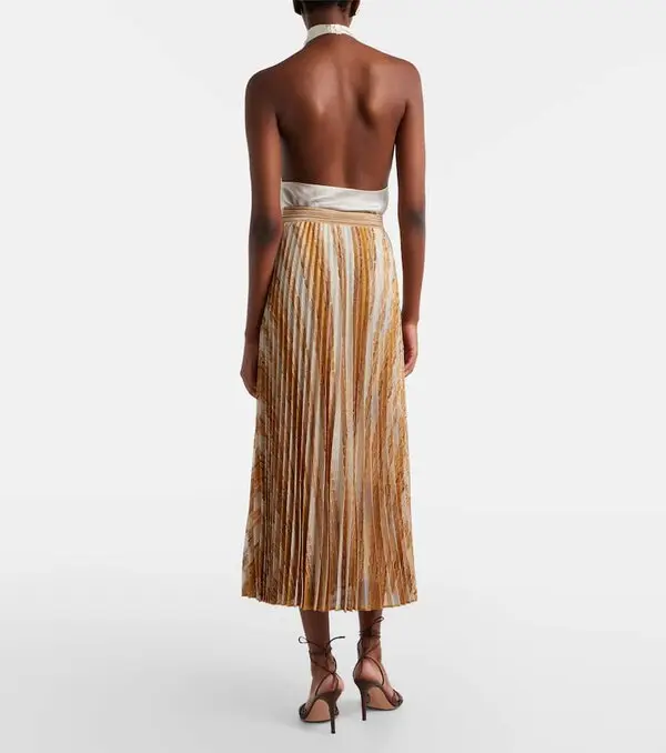 Missoni Plissé Printed Midi Skirt