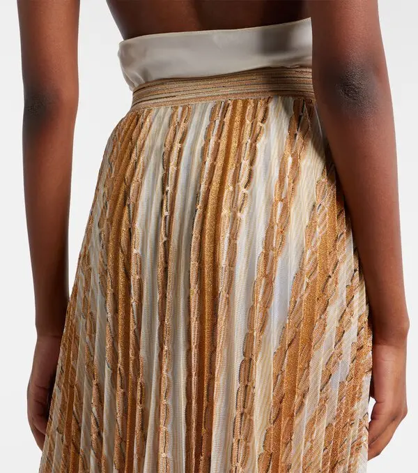 Missoni Plissé Printed Midi Skirt