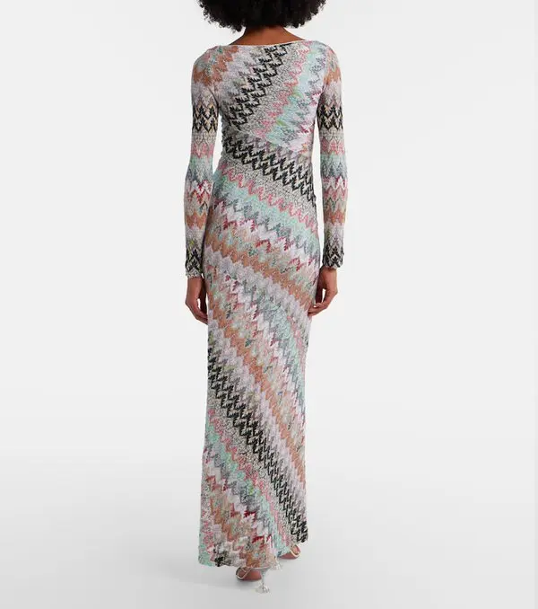 Missoni Zigzag Lamé Maxi Dress - Multicoloured