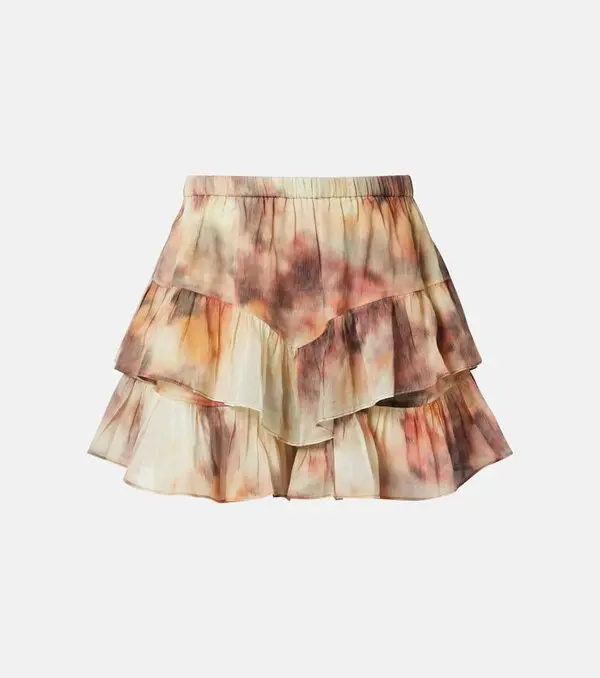 MARANT ETOILE Jocadia Printed Ruffled Cotton Skort - Multicoloured