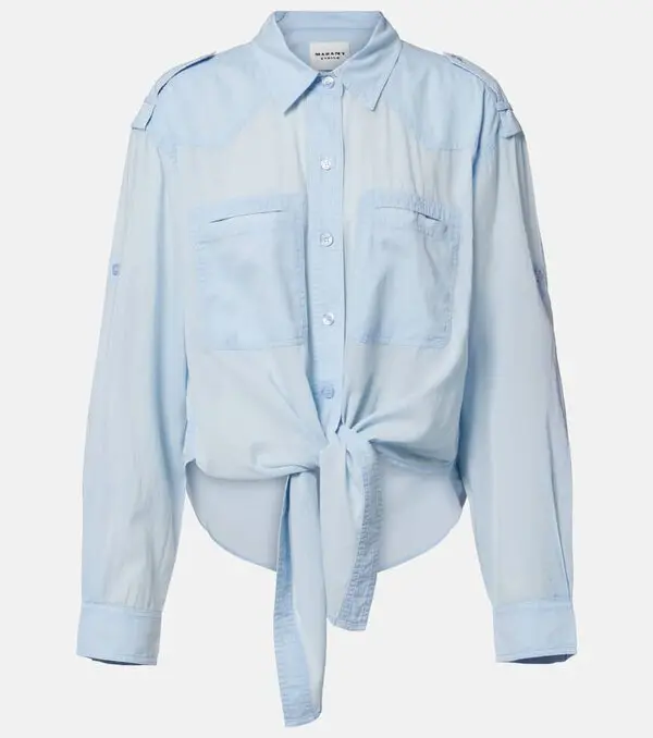 MARANT ETOILE Valiane Cotton Shirt - Blue