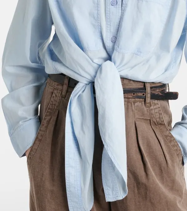 MARANT ETOILE Valiane Cotton Shirt - Blue