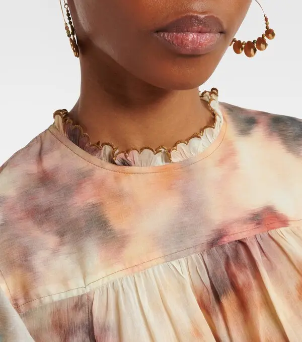 MARANT ETOILE Daliyane Printed Ruffled Top - Multicoloured