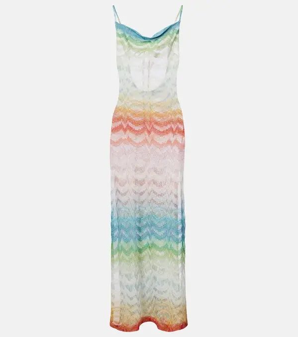 Missoni Open-knit Lamé Maxi Dress - Multicoloured
