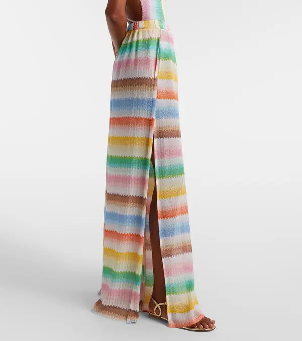 Missoni Zigzag Knitted Wide-leg Pants