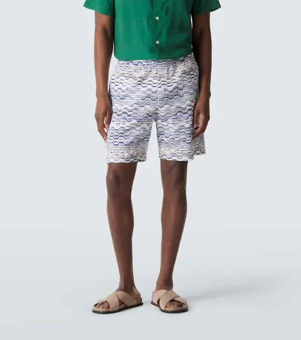 Missoni Zigzag Cotton Shorts - Multicoloured