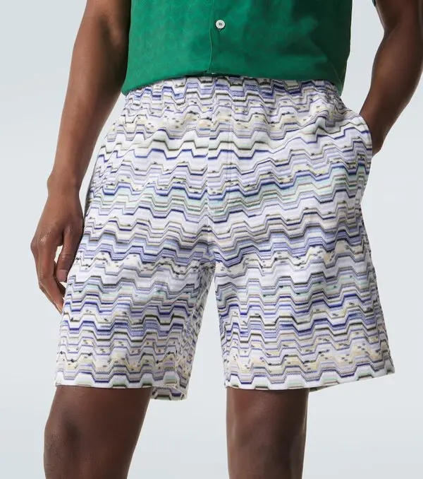 Missoni Zigzag Cotton Shorts - Multicoloured