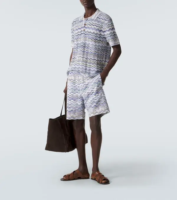 Missoni Zigzag Cotton Shorts - Multicoloured