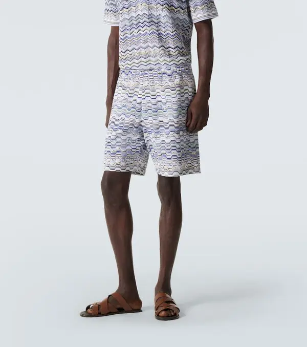 Missoni Zigzag Cotton Shorts - Multicoloured