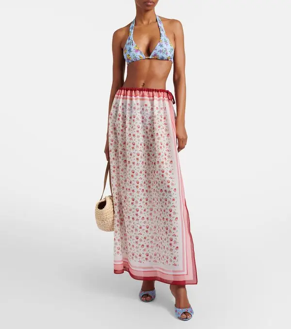 Dolce & Gabbana Floral Cotton Beach Cover-up