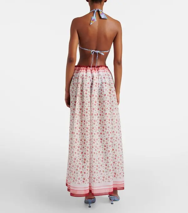 Dolce & Gabbana Floral Cotton Beach Cover-up