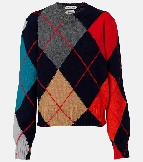 JW Anderson X Pringle Of Scotland® Wool Sweater - Blue