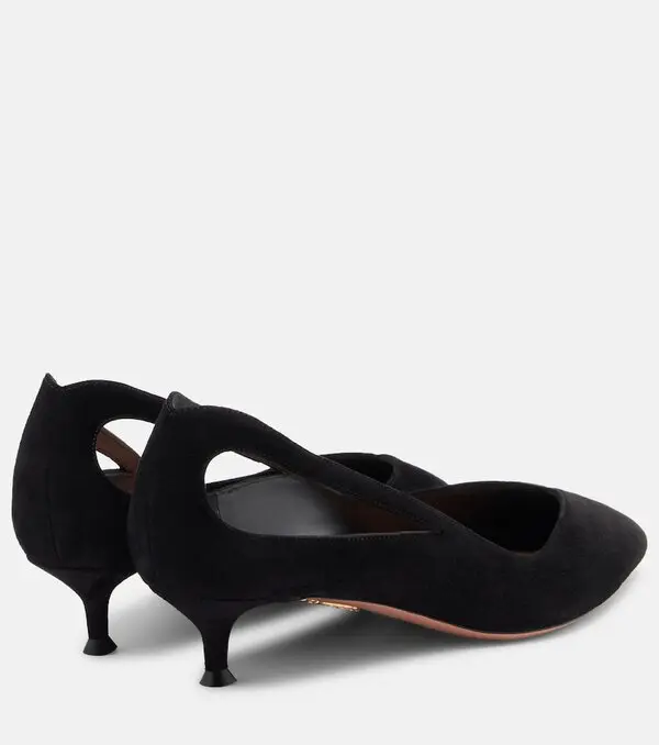 AQUAZZURA Suede Sheeva 30 Pumps - Black