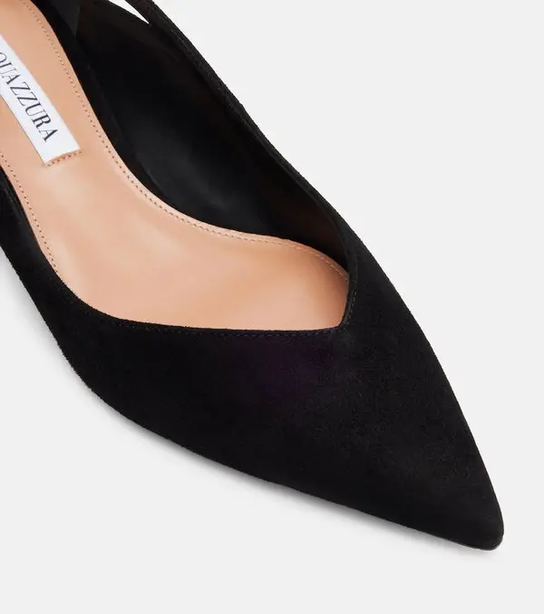 AQUAZZURA Suede Sheeva 30 Pumps - Black