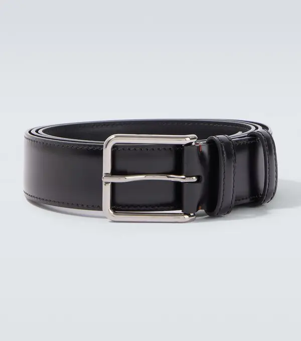 Loro Piana Mayfair Leather Belt - Black