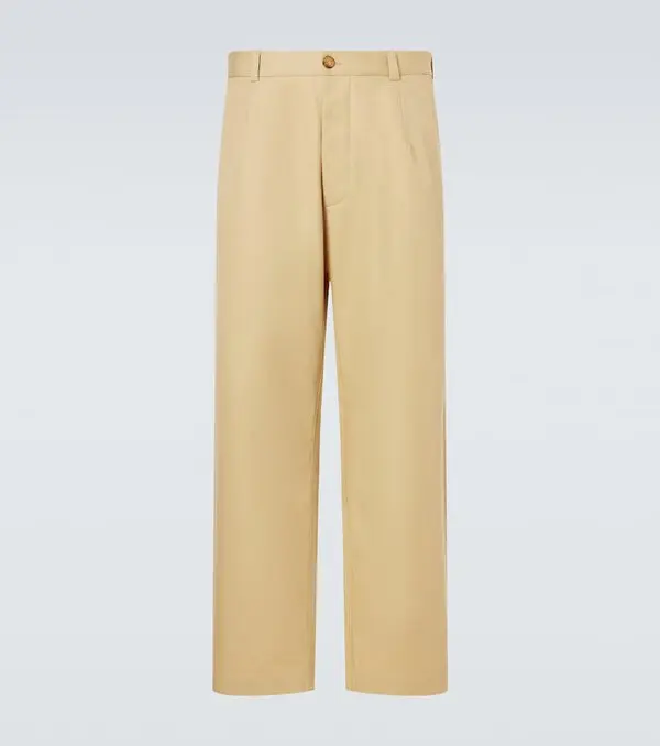 Loro Piana Fuji Cotton Twill Straight Pants - Beige