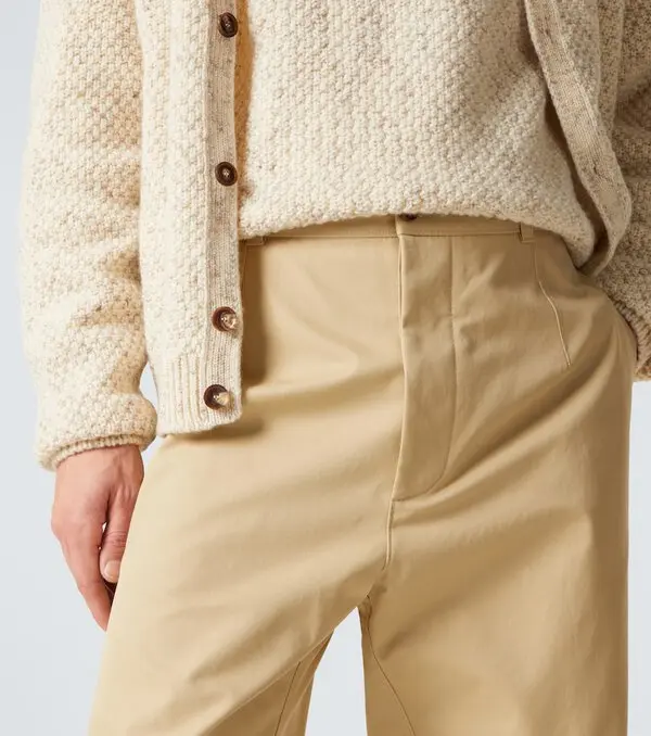 Loro Piana Fuji Cotton Twill Straight Pants