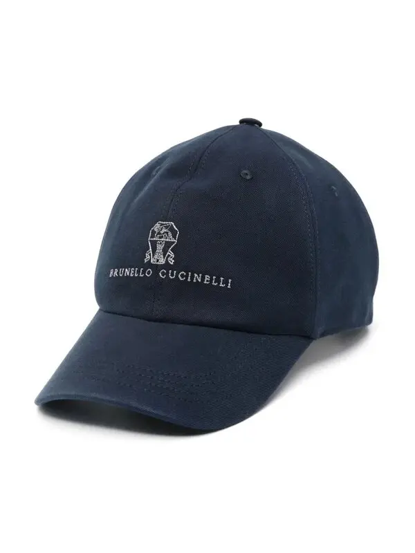Brunello Cucinelli Logo Baseball Cap - Blue