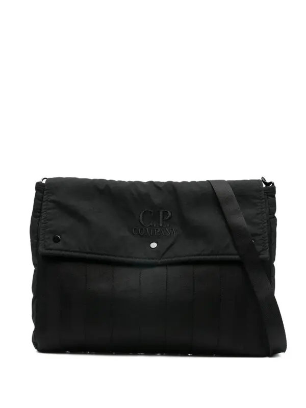 C.P. COMPANY Herringbone Shoulder Bag - Black