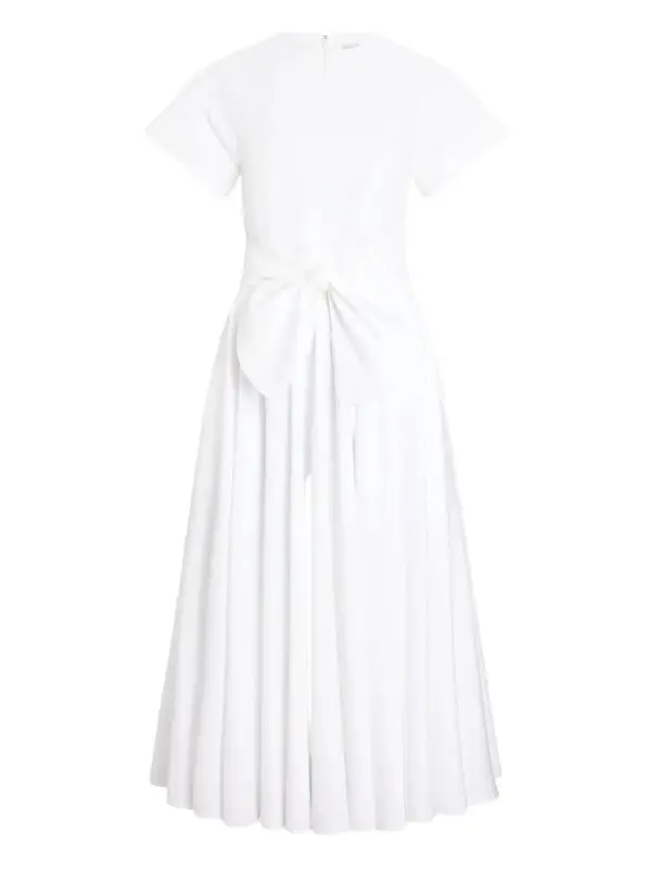 Patou Knot Detail Midi Dress - White